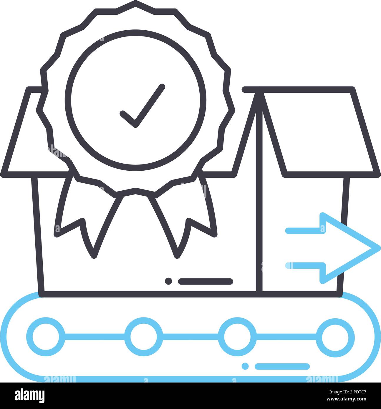 product quality line icon, outline symbol, vector illustration, concept ...