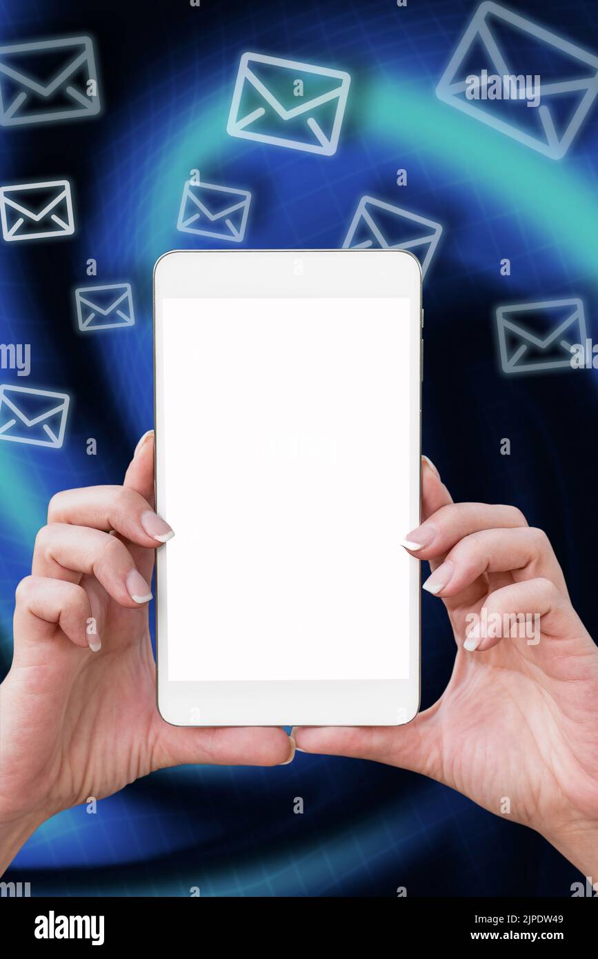 Important Messages Presented On Mobile Phone Leaning On Books And ...