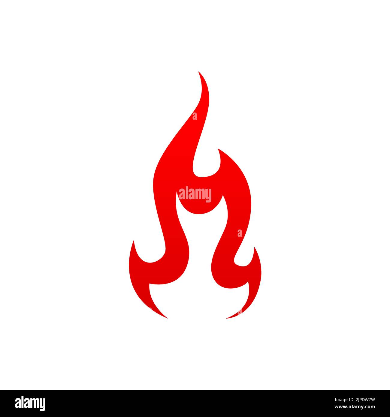 Flaming fire blazes, orange blazing flame ignition isolated flat ...