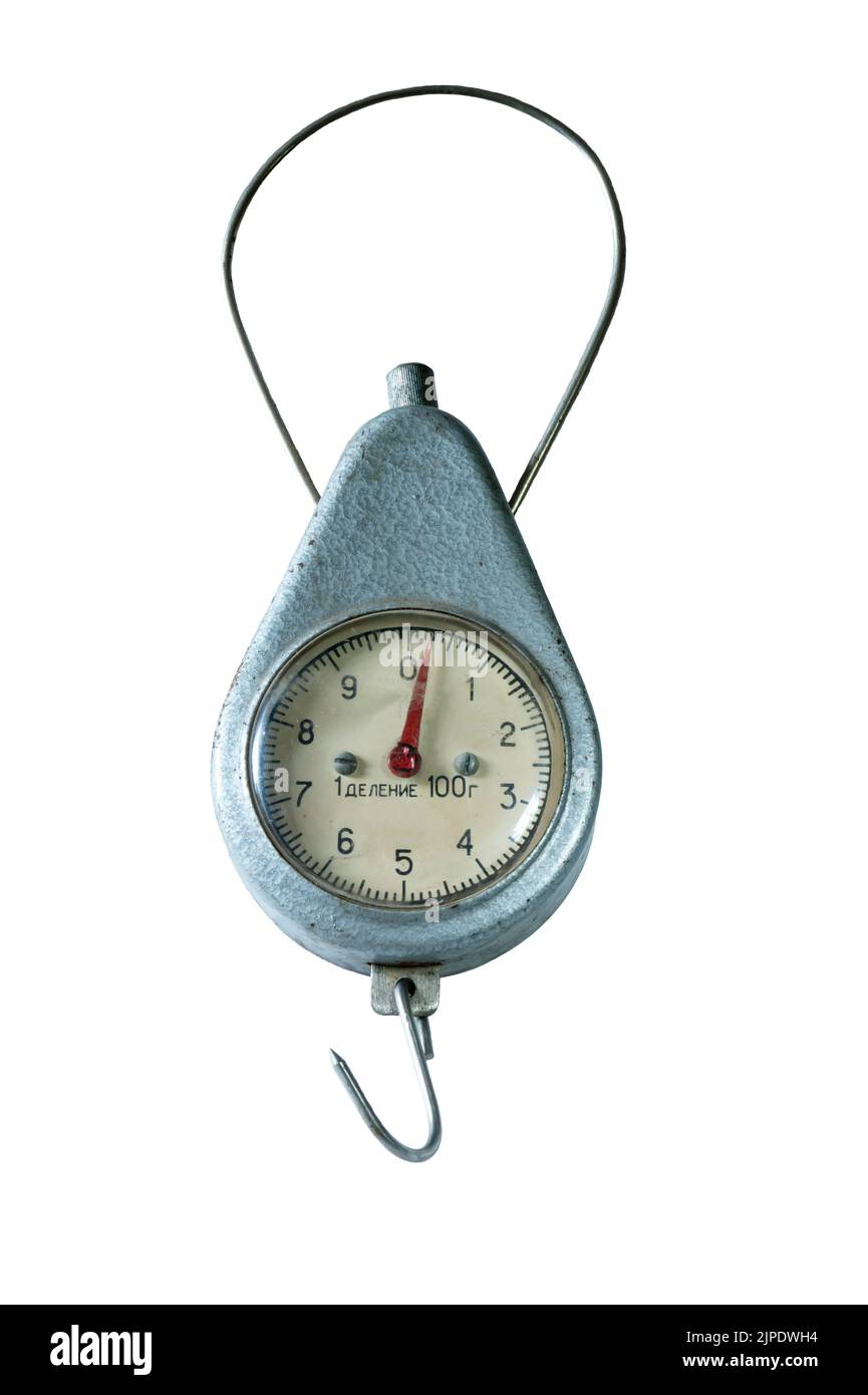 A device for weighing objects. Hand tool for weighing at home Stock ...