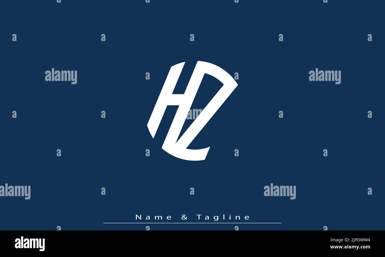 Alphabet letters Initials Monogram logo HZ , ZH Stock Vector Image ...