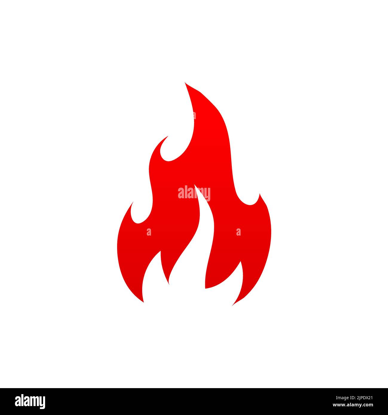 Hot ignite symbol, orange blazing fire flame isolated flat icon. Vector ...