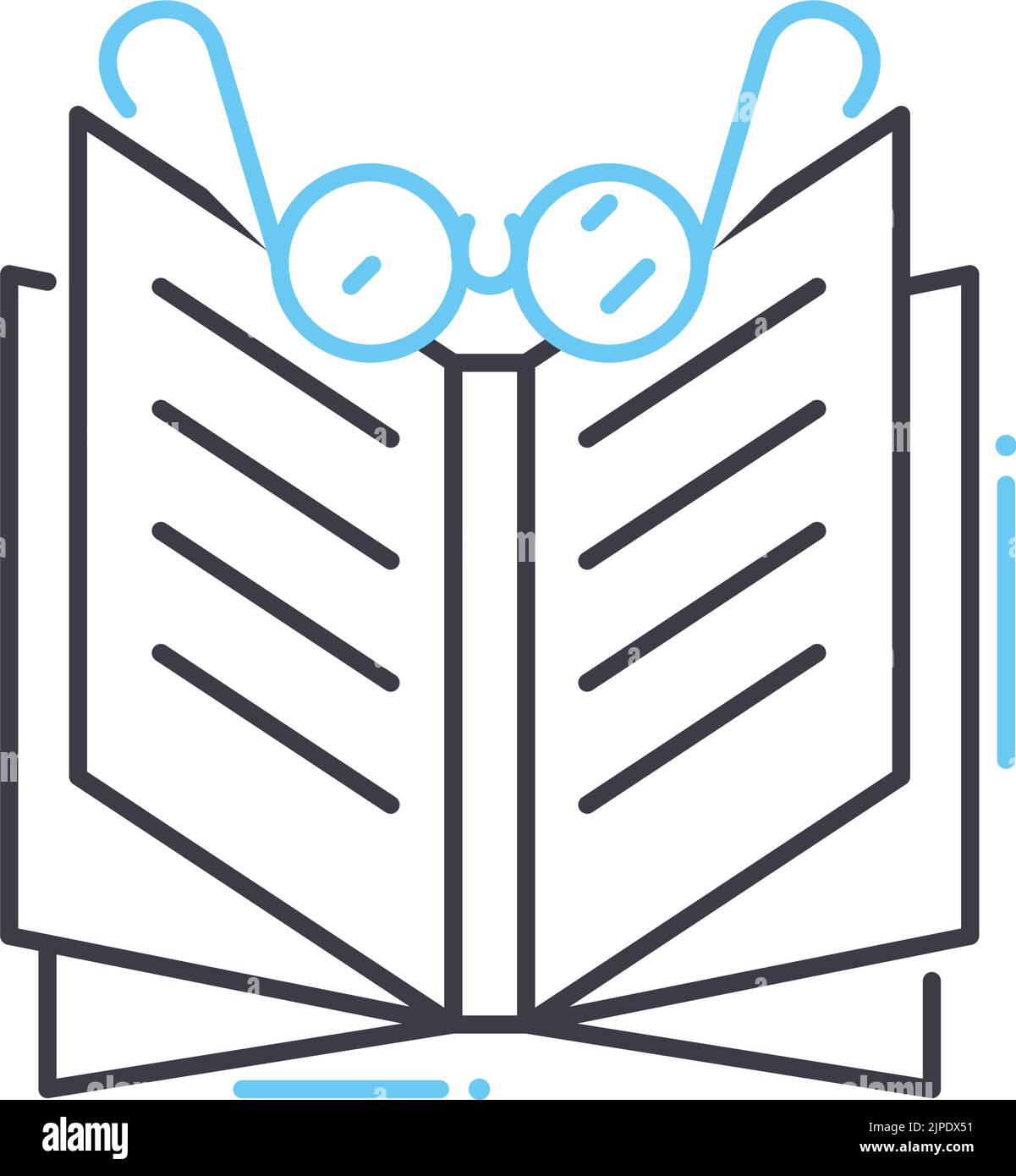 literature line icon, outline symbol, vector illustration, concept sign ...