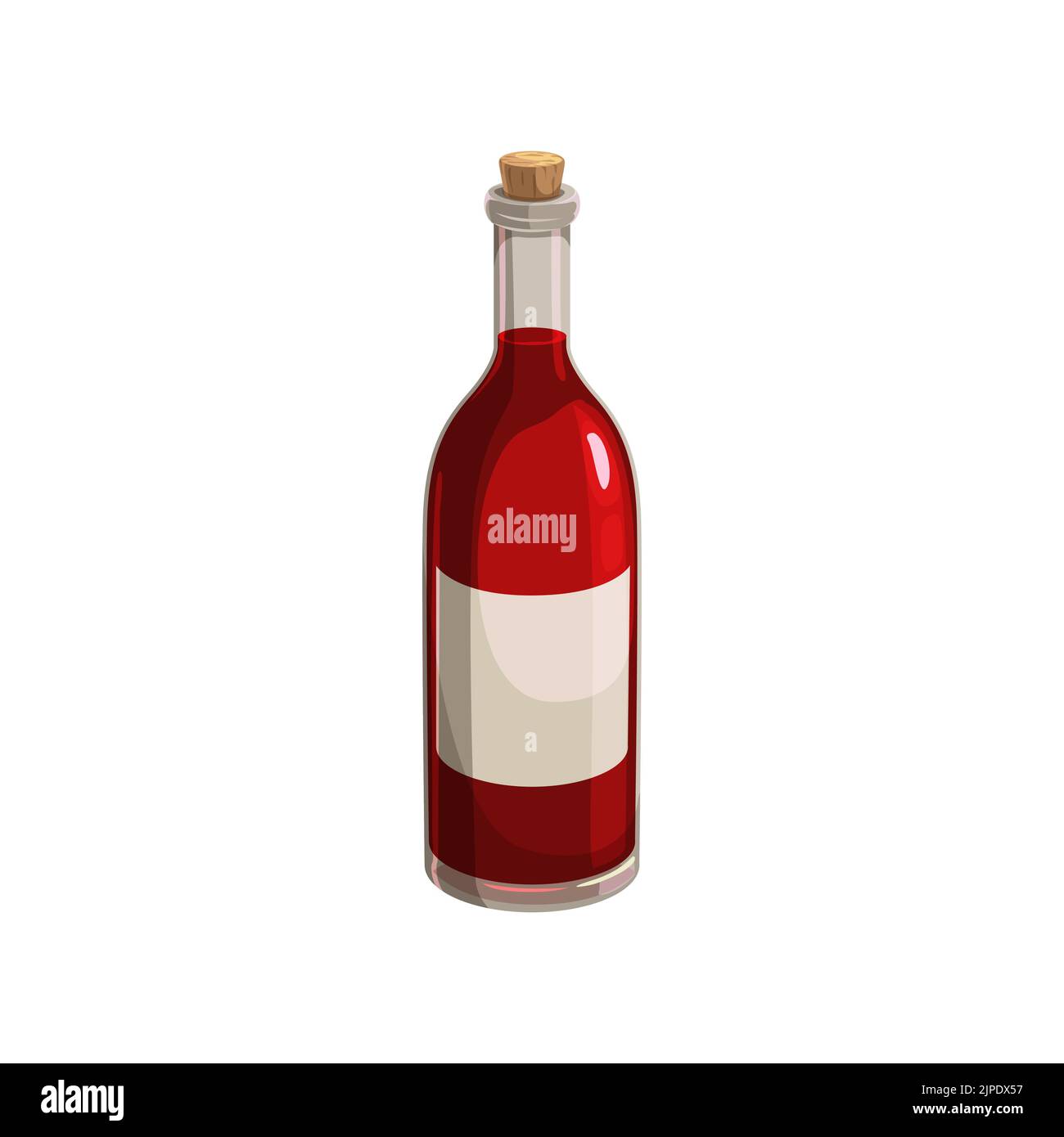 Wine bottle isolated vector icon, glass flask with red liquid, empty ...