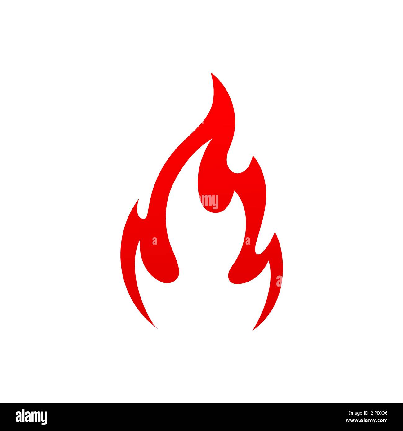 Fire, bonfire isolated vector icon, red flame, burning blaze symbol ...