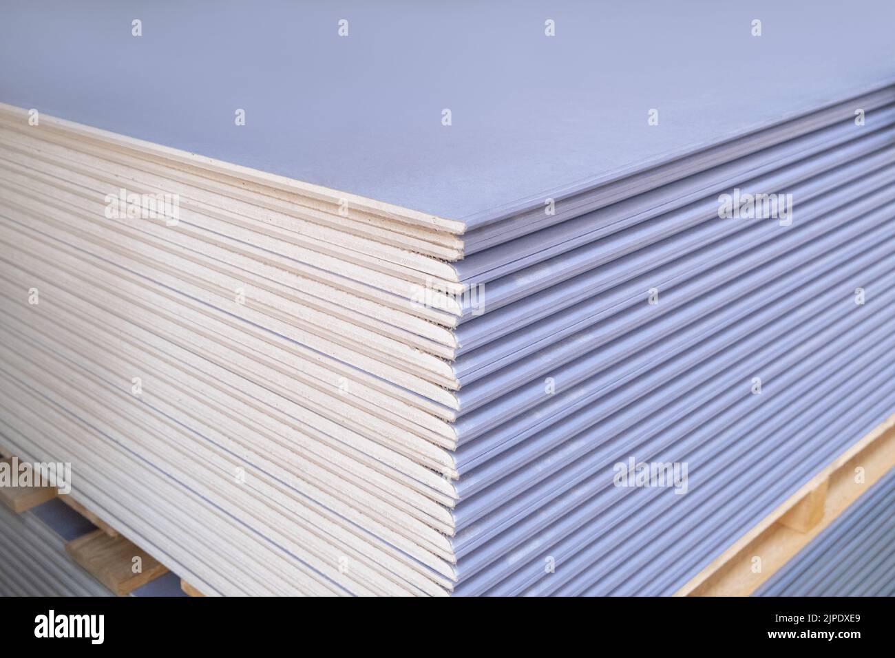 The stack of Special gypsum board with enhanced sound insulation ...