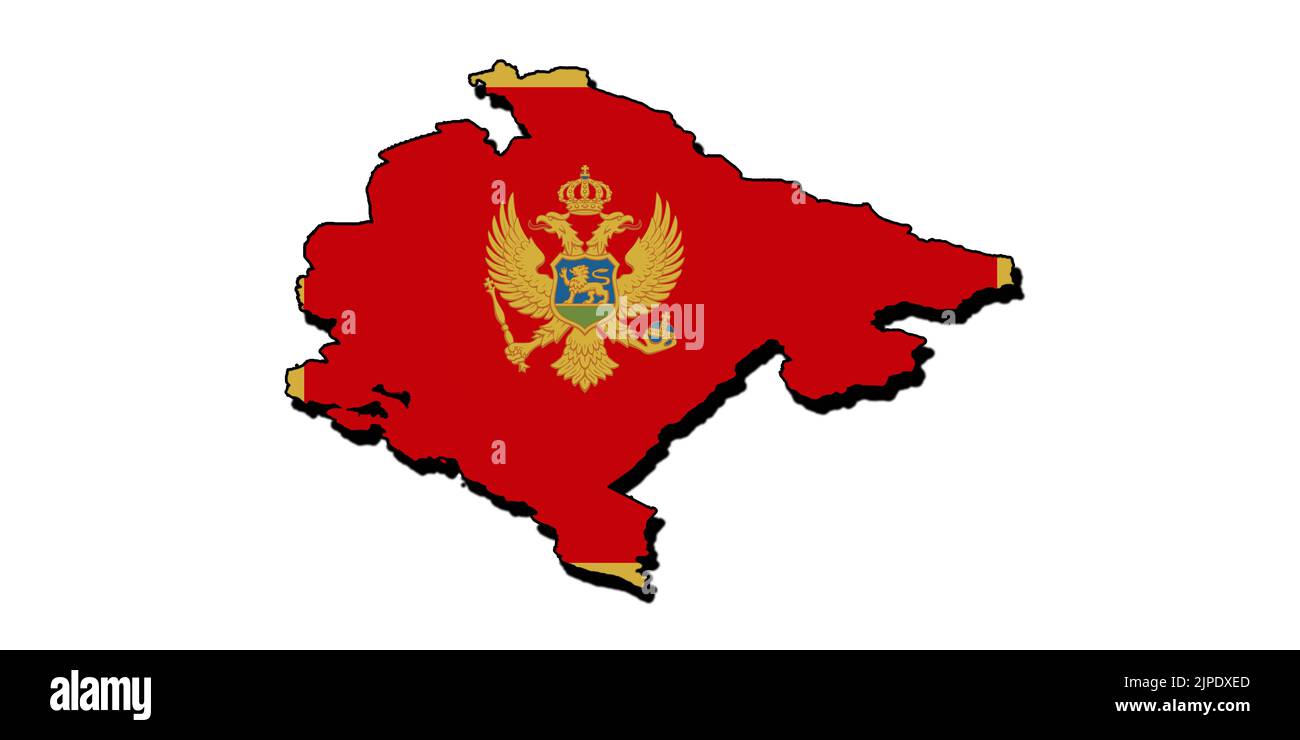Country montenegro map hi-res stock photography and images - Alamy