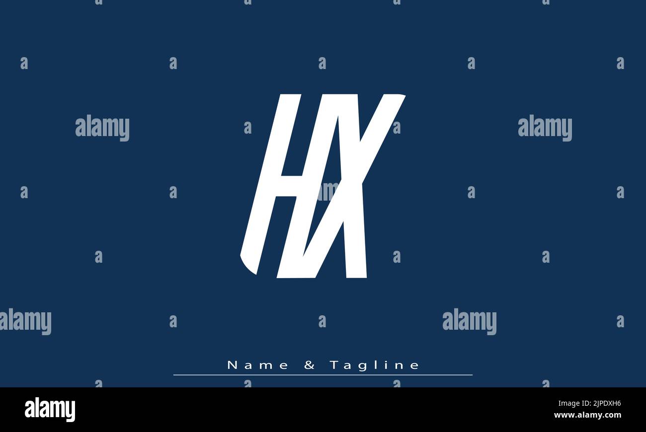 Alphabet letters Initials Monogram logo HX , XH Stock Vector Image & Art - Alamy