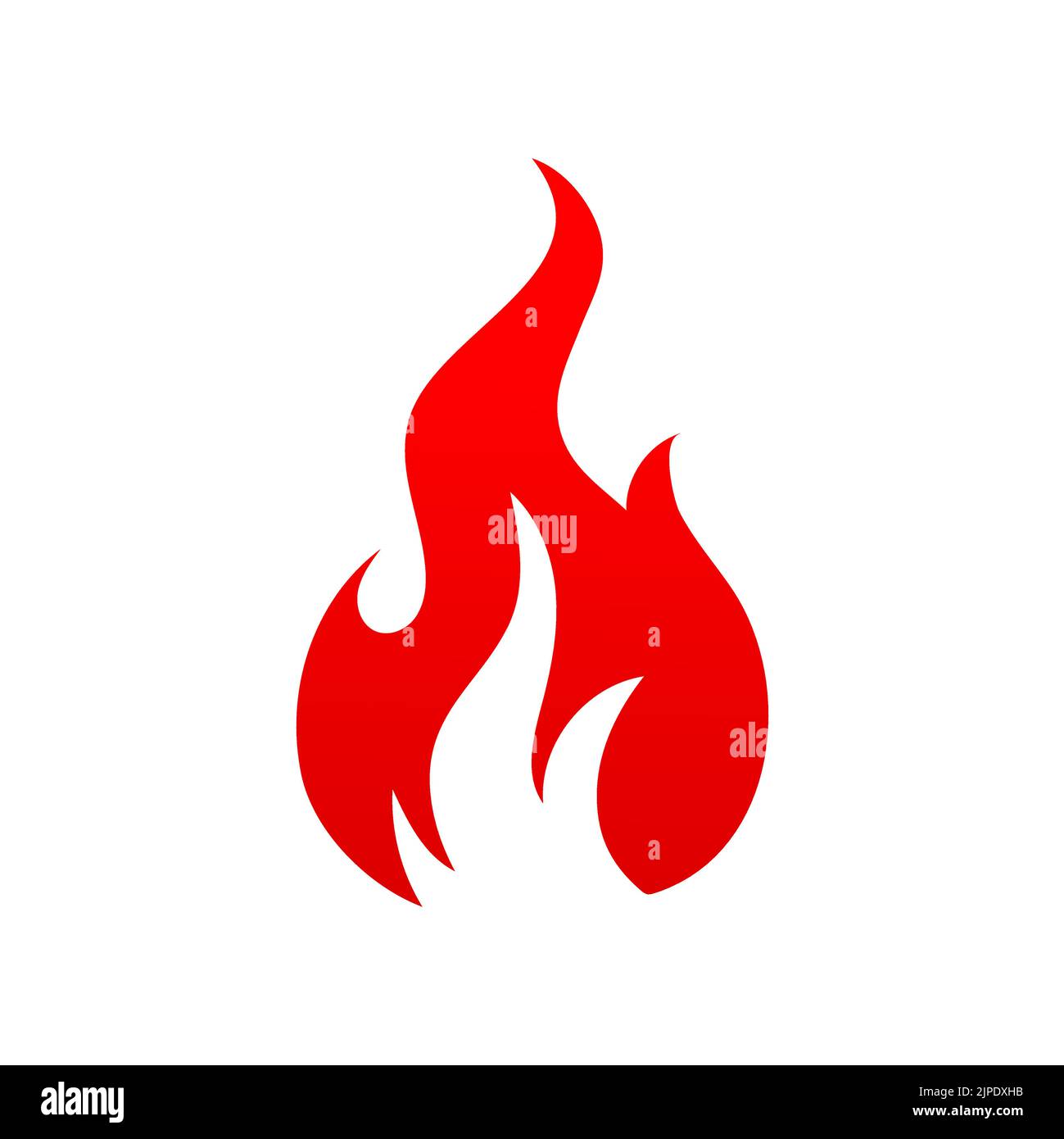 Fire symbol of heat, combustion and passion isolated flat cartoon icon ...