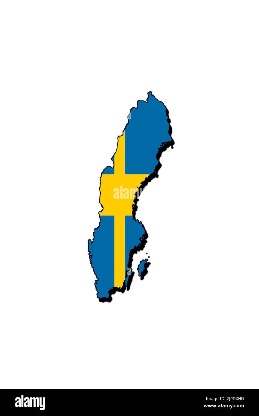 Sweden vector map hi-res stock photography and images - Alamy