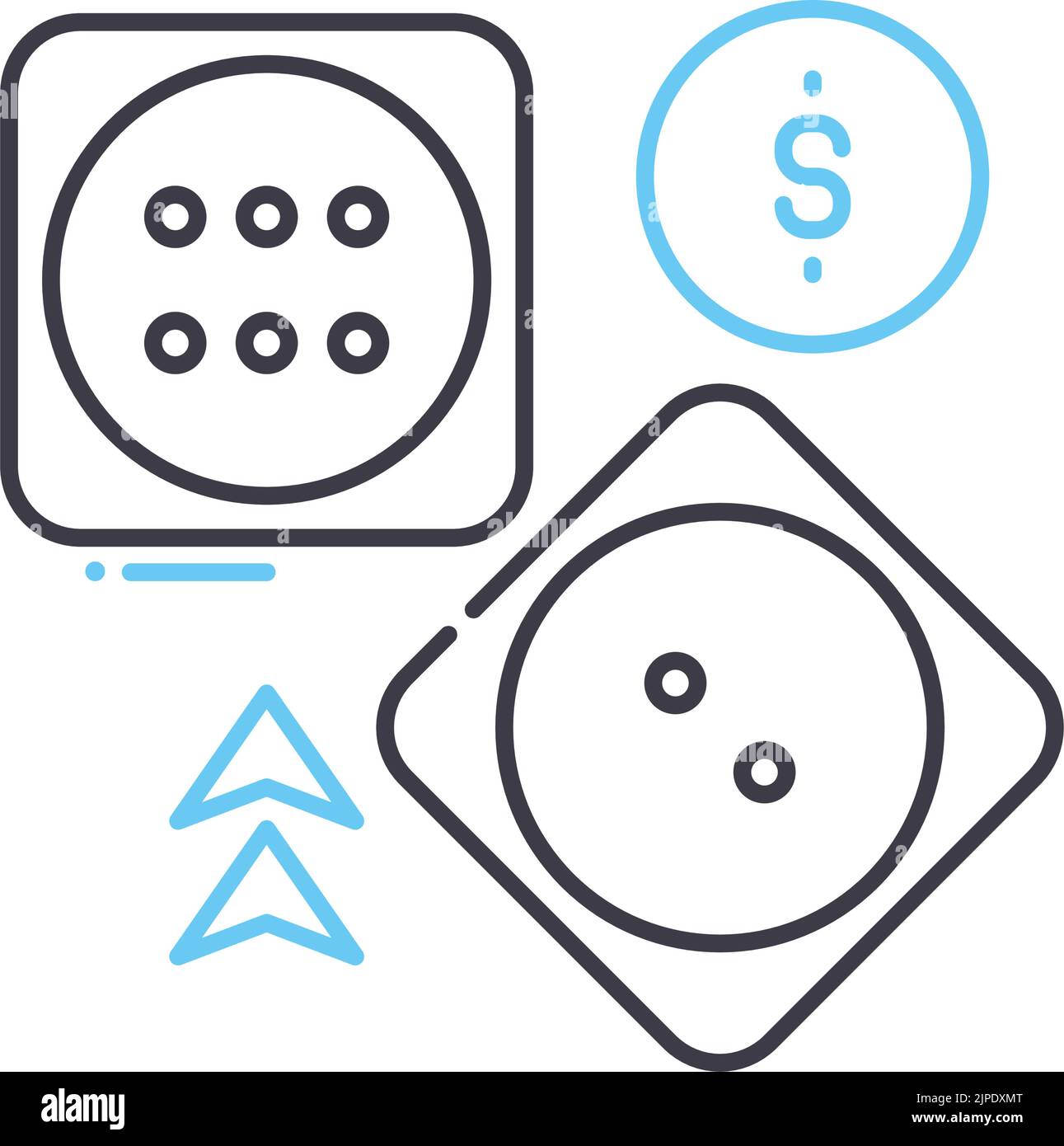 Refresh symbol linear icon Cut Out Stock Images & Pictures - Alamy