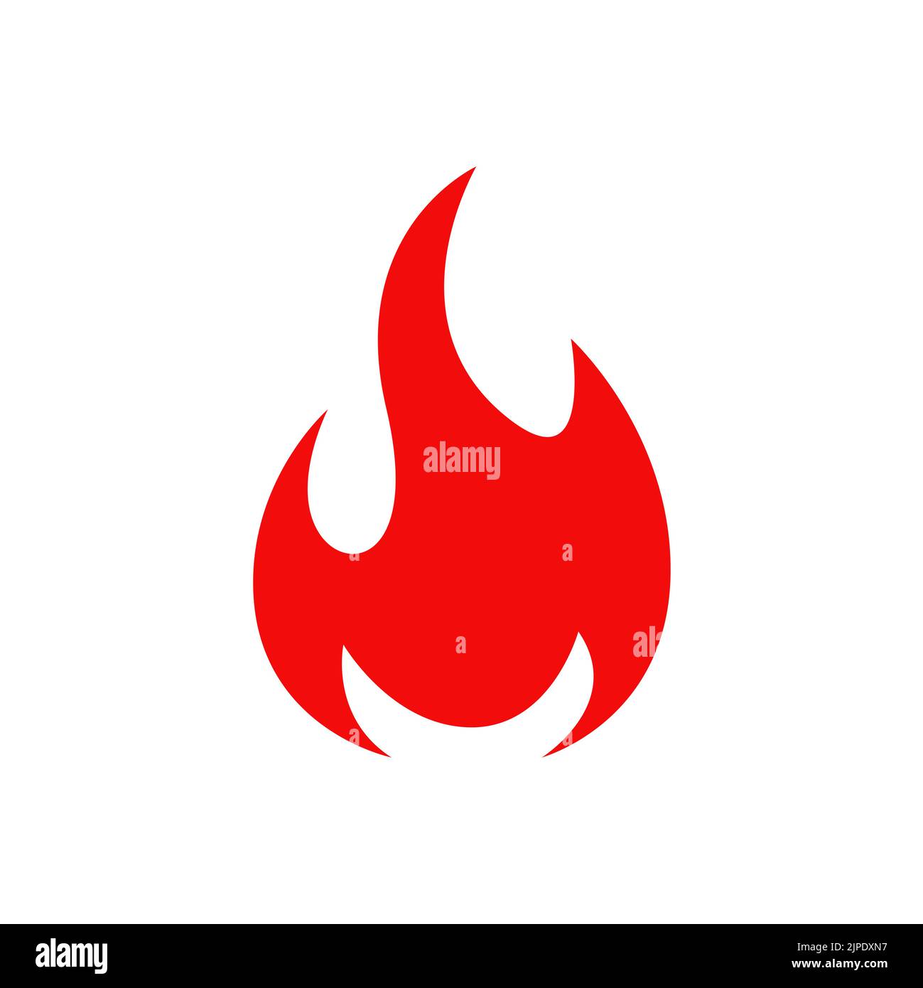 Fire, bonfire isolated vector icon, red flame, burning blaze symbol ...
