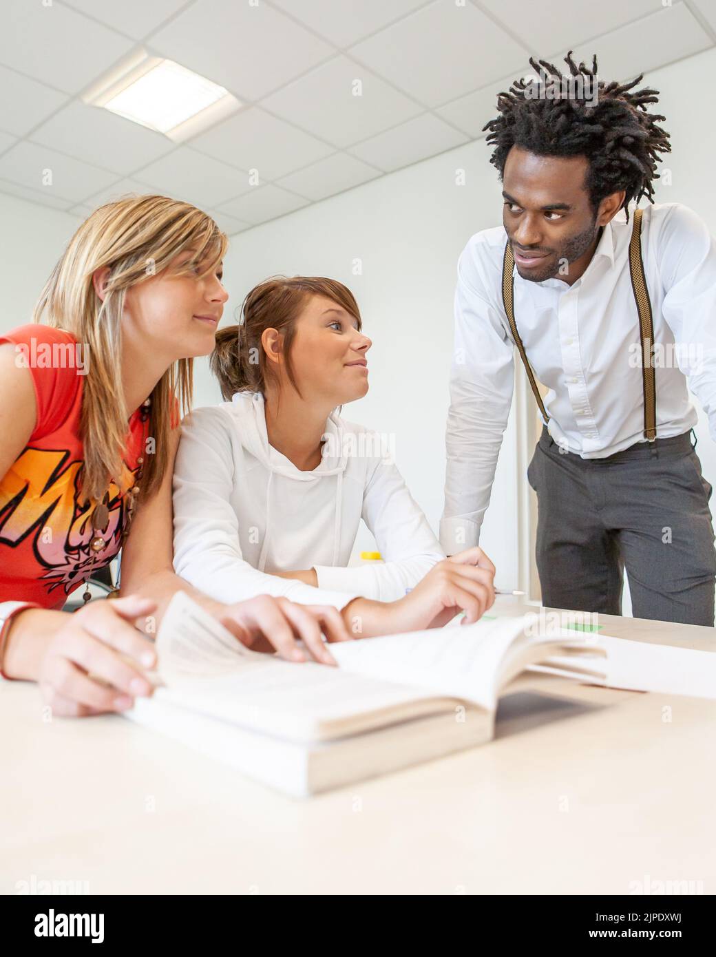 Teenage Students, help from teacher. A form tutor explaining the ...