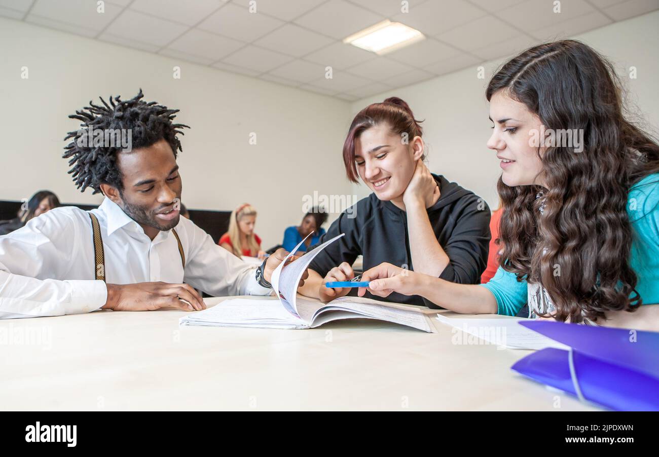 Teacher marking black and white hi-res stock photography and images - Alamy