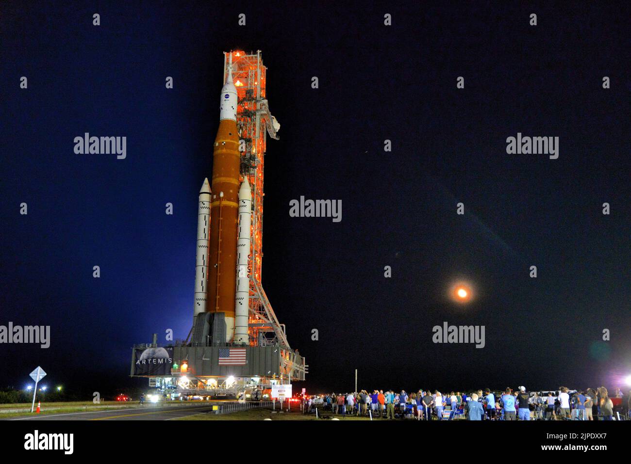 Kennedy Space Center, Brevard County, Florida. USA. August 17, 2022. After a brief weather delay ...