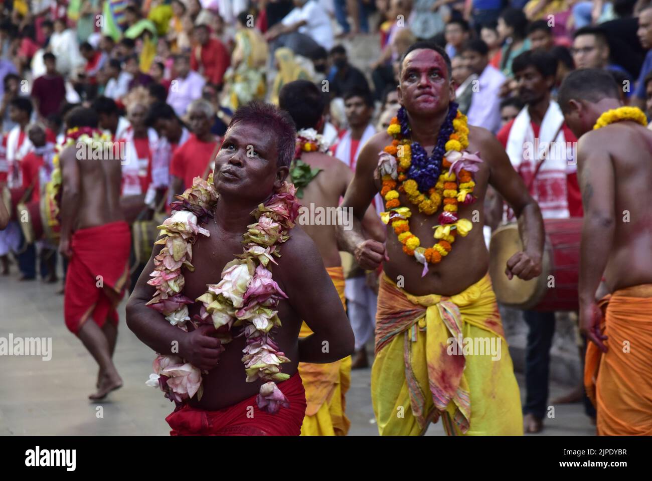Guwahati, Guwahati, India. 17th Aug, 2022. Devotees perform Deodhani ...