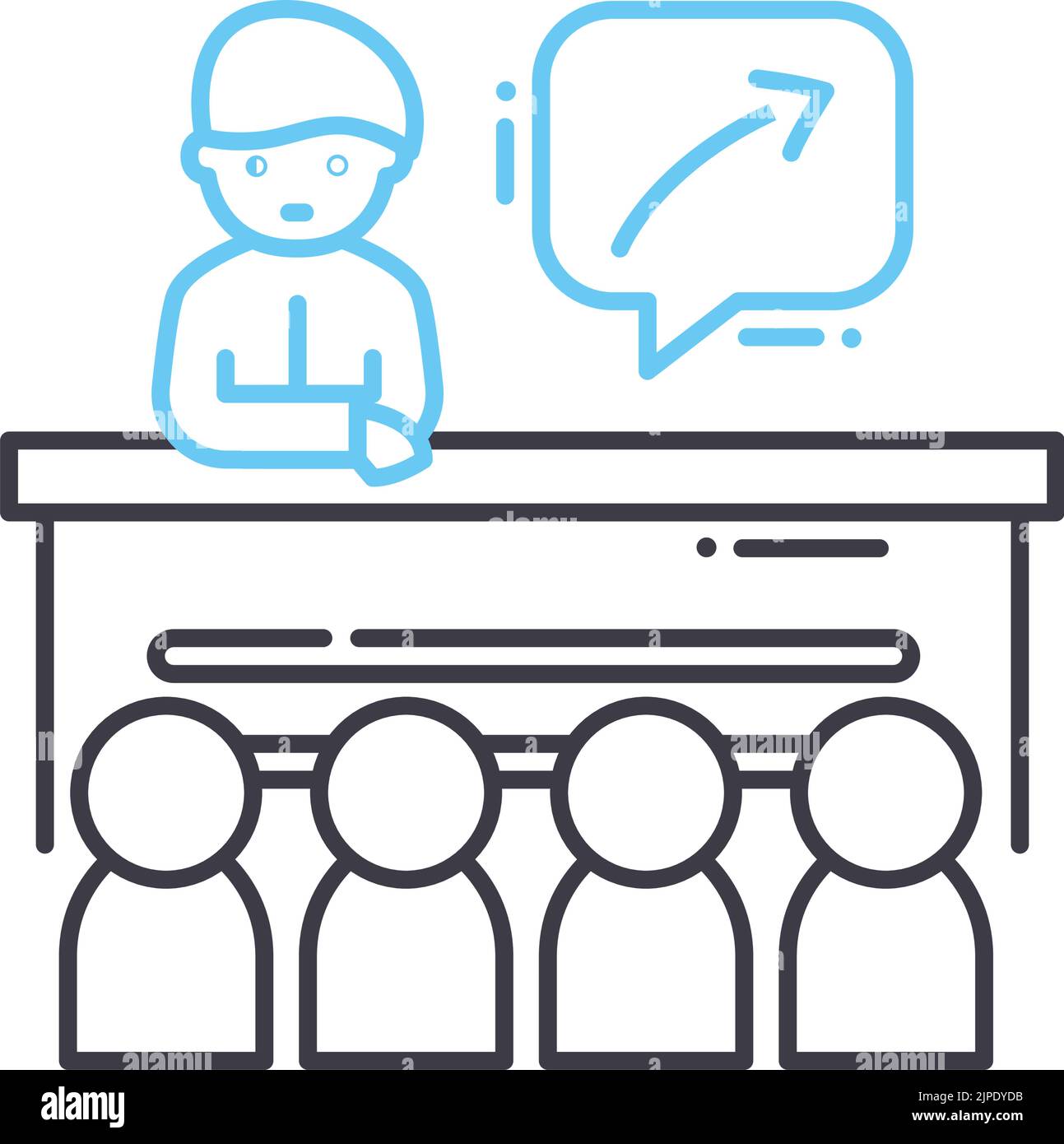 training line icon, outline symbol, vector illustration, concept sign ...