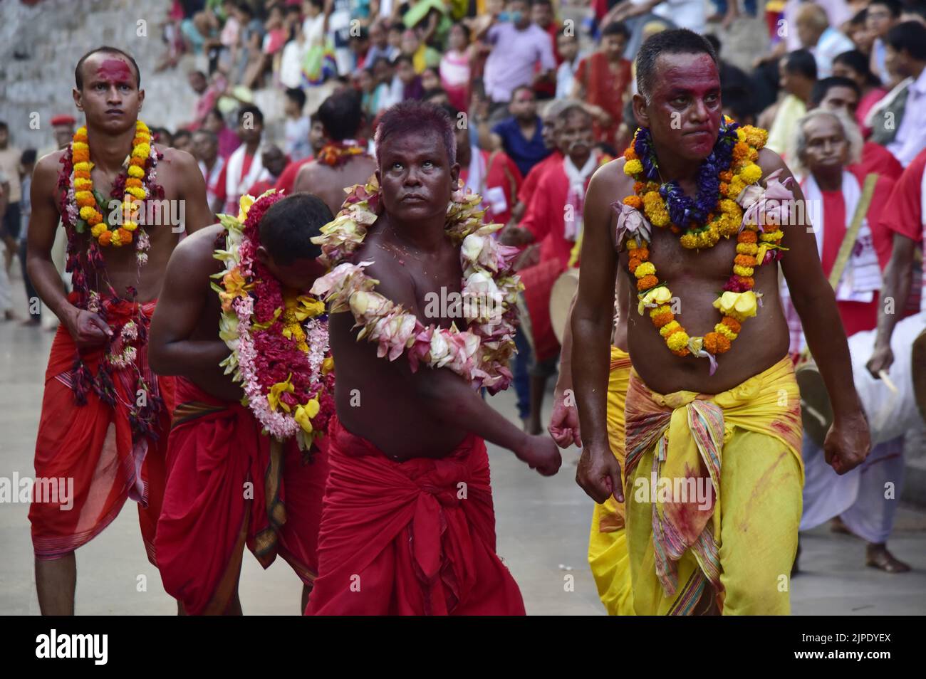 Guwahati, Guwahati, India. 17th Aug, 2022. Devotees perform Deodhani ...