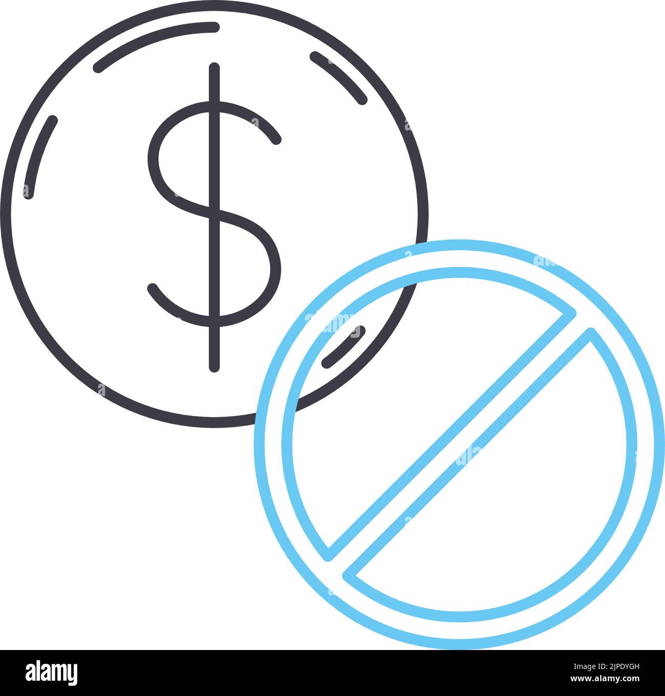 stop line icon, outline symbol, vector illustration, concept sign Stock ...