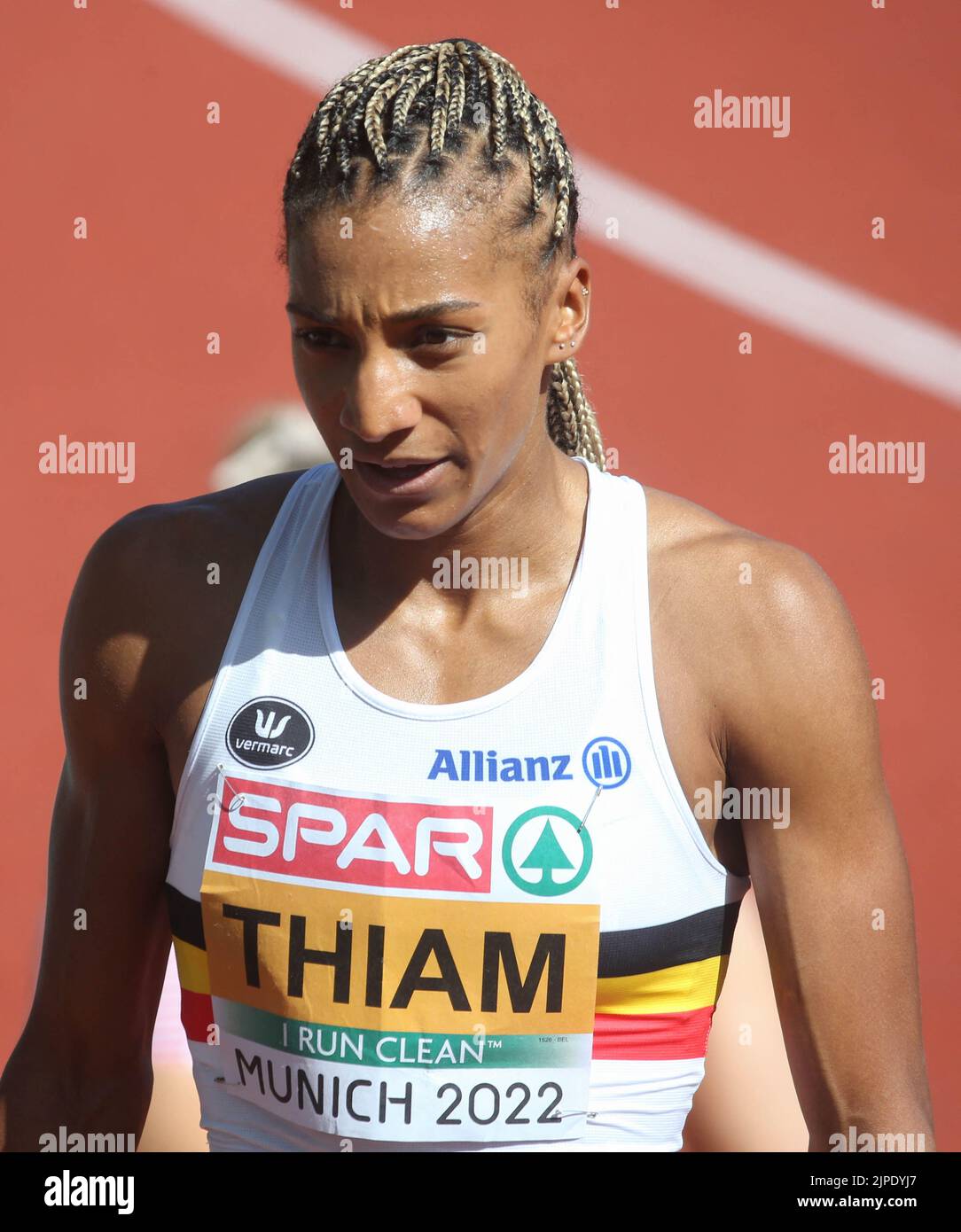 Nafissatou Thiam of Belgium Women's Heptathlon 100m Hurdles during the ...