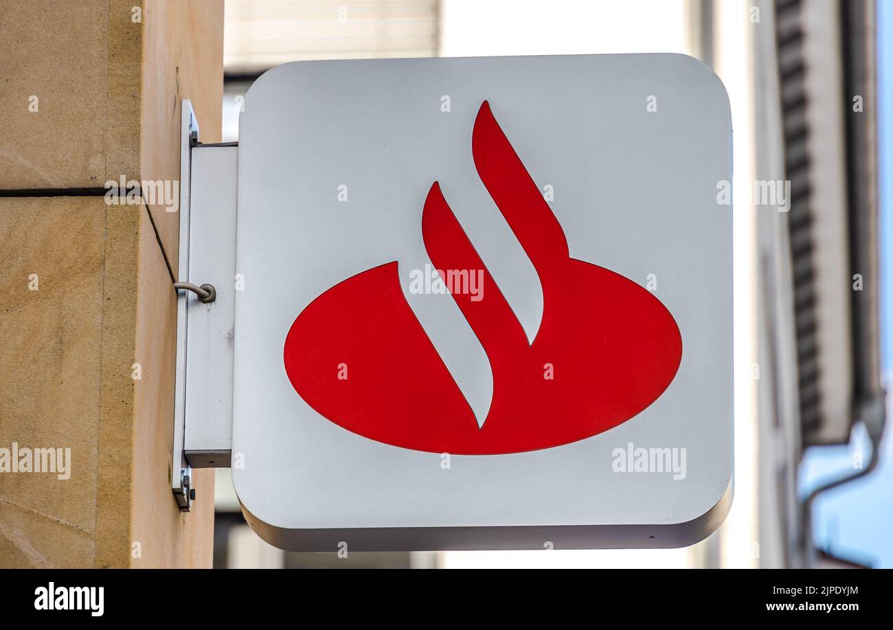 Santander bank company logo hi-res stock photography and images - Alamy