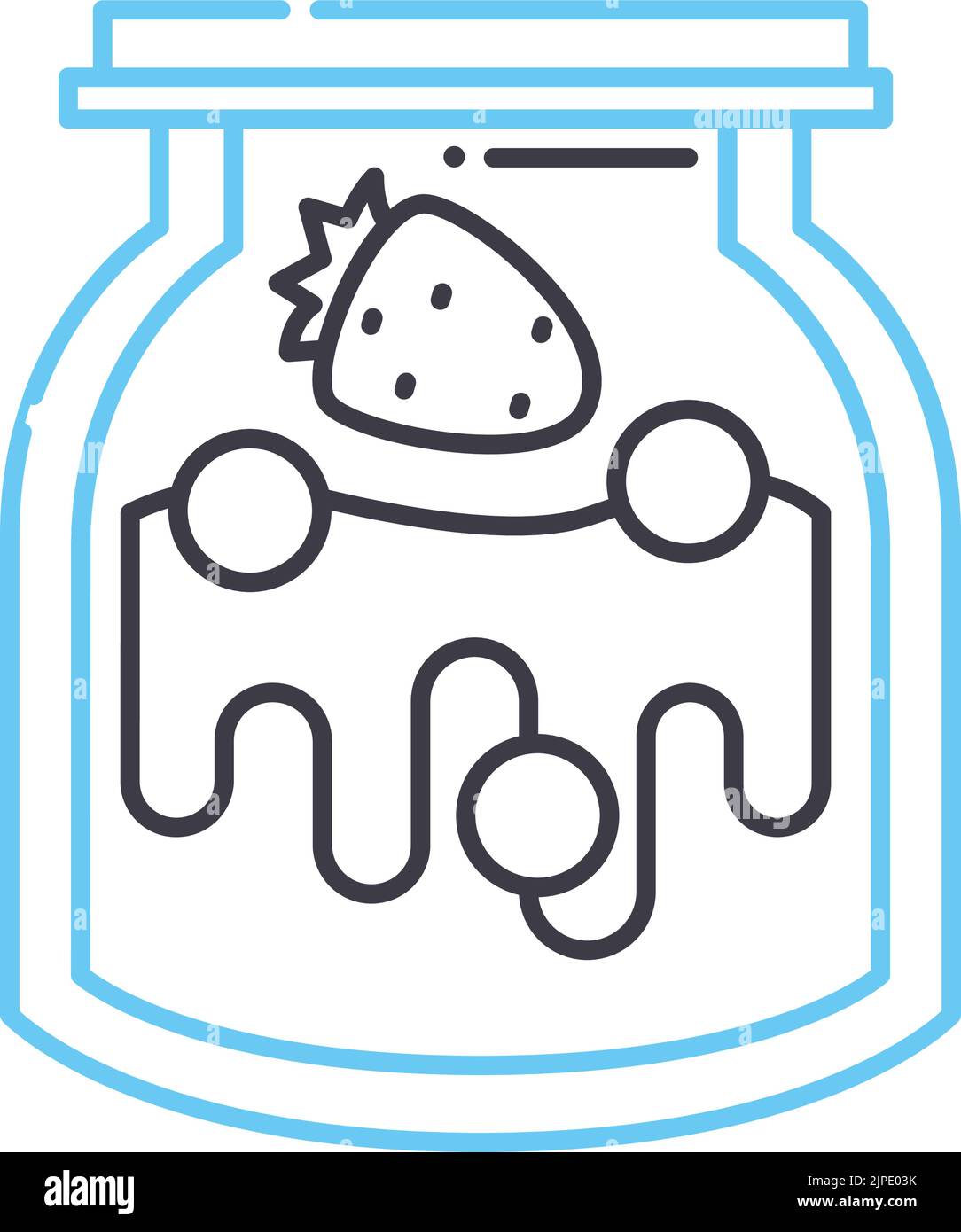 parfait line icon, outline symbol, vector illustration, concept sign ...