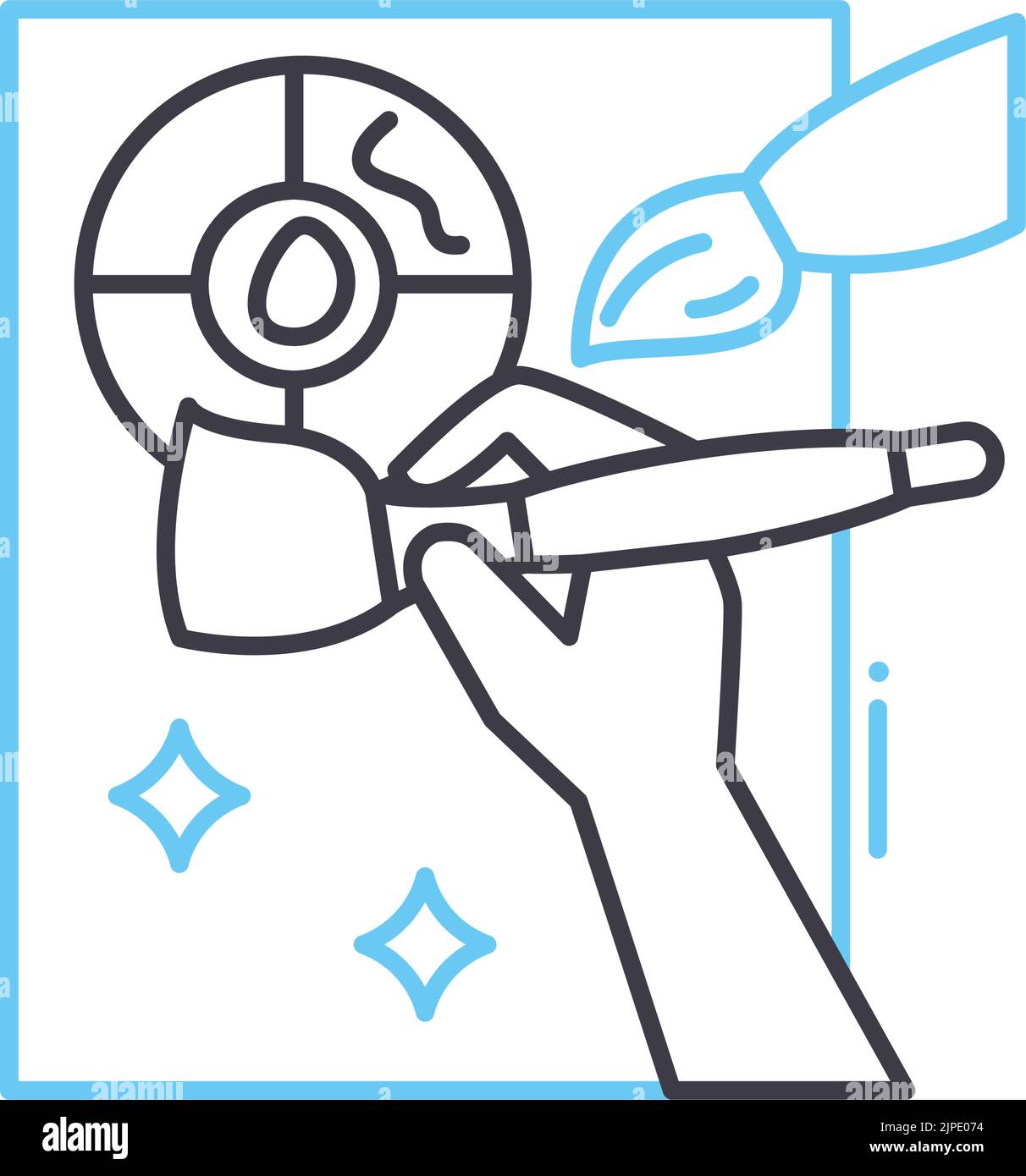 painting line icon, outline symbol, vector illustration, concept sign ...