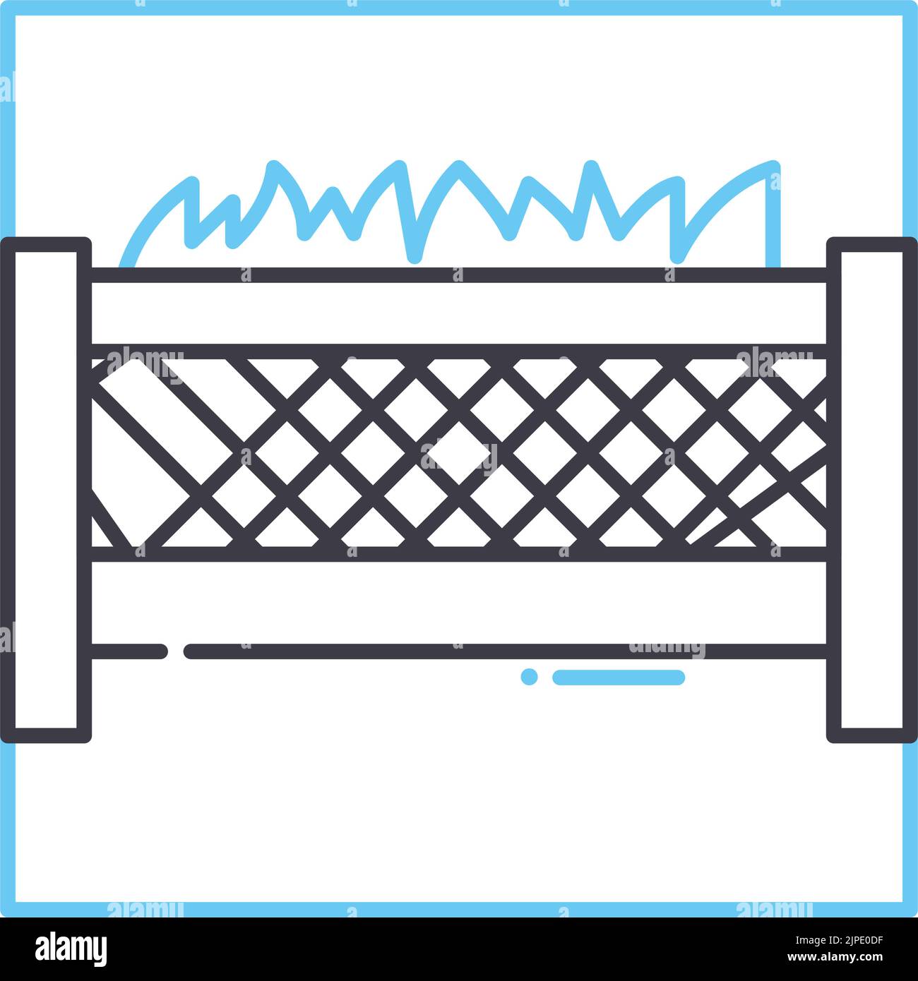 plant box line icon, outline symbol, vector illustration, concept sign ...