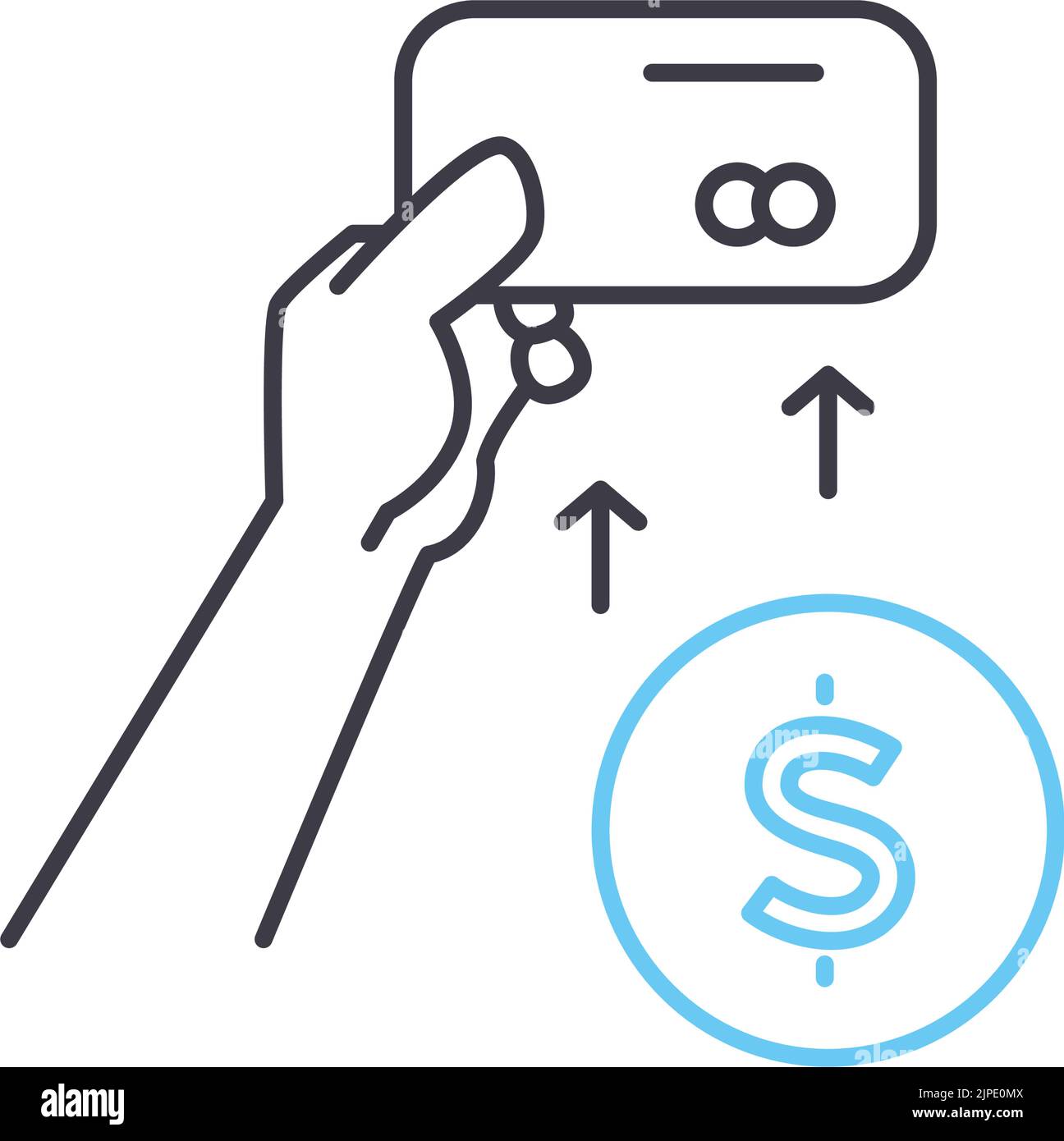 salary line icon, outline symbol, vector illustration, concept sign ...