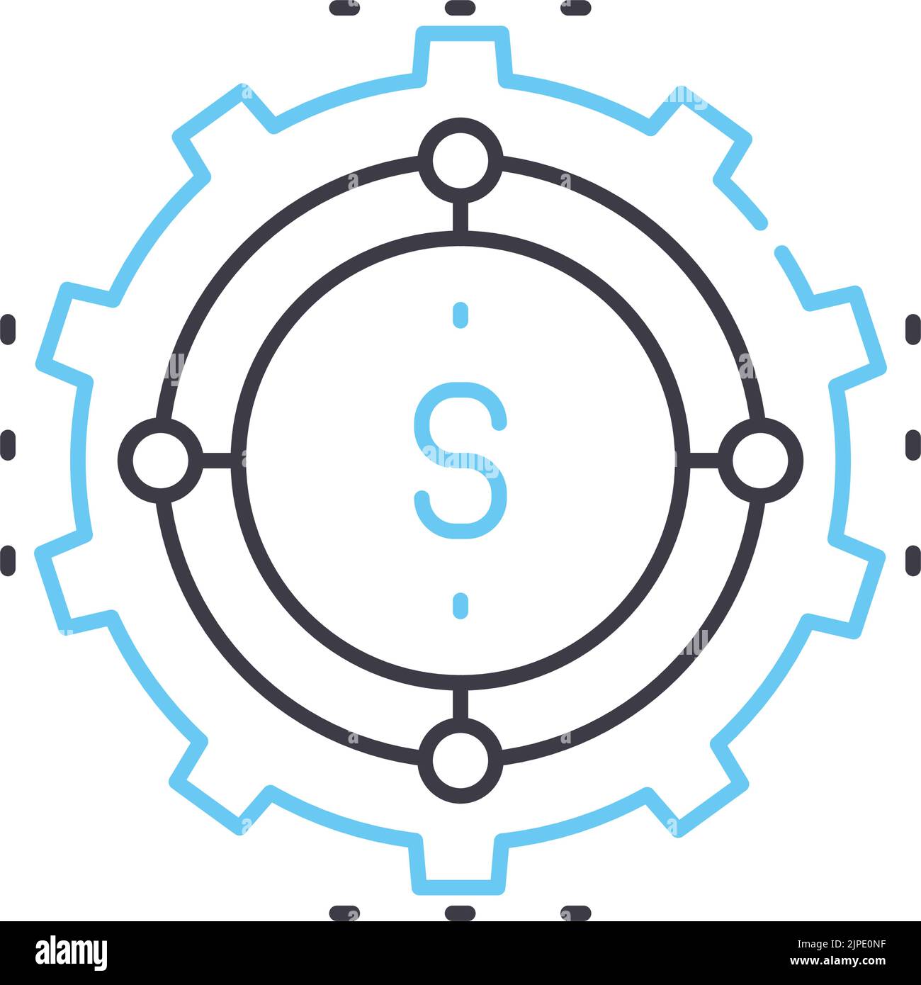 making money line icon, outline symbol, vector illustration, concept ...