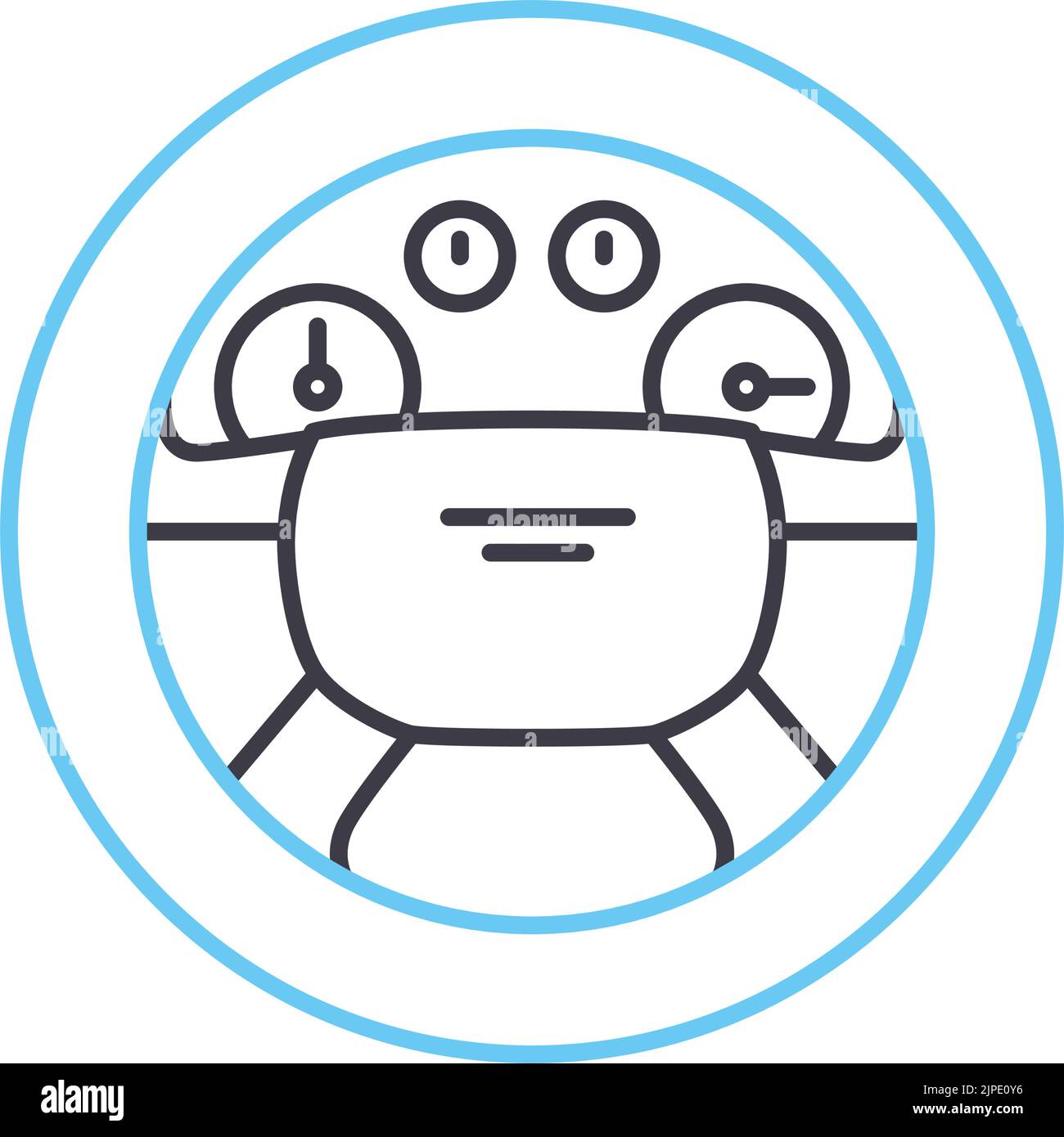 handle bar line icon, outline symbol, vector illustration, concept sign ...