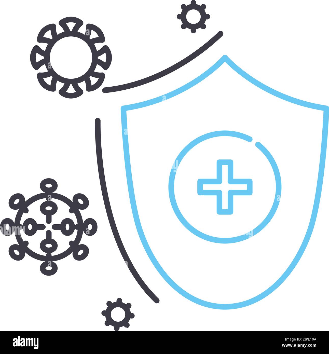 Protection Line Icon Outline Symbol Vector Illustration Concept Sign Stock Vector Image And Art
