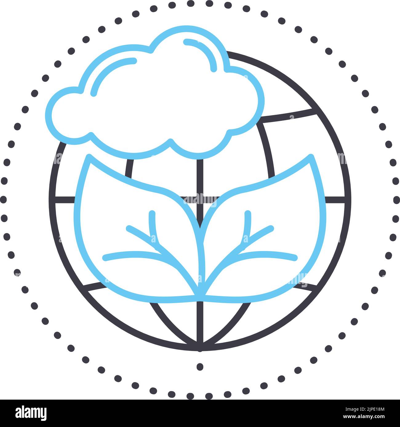save the world line icon, outline symbol, vector illustration, concept sign Stock Vector Image ...
