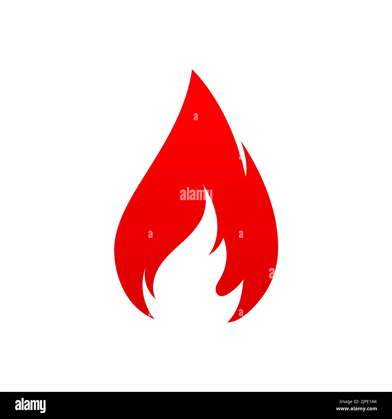 Fire, campfire isolated vector icon, torch flame, red burning bonfire ...