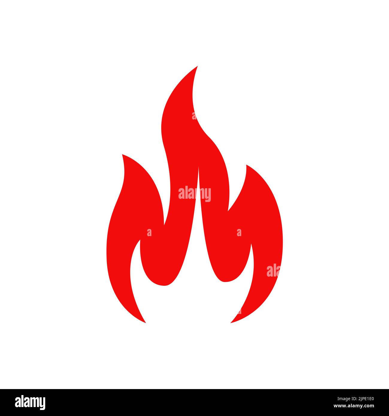 Fire, shining campfire isolated vector icon, red burning torch flame ...