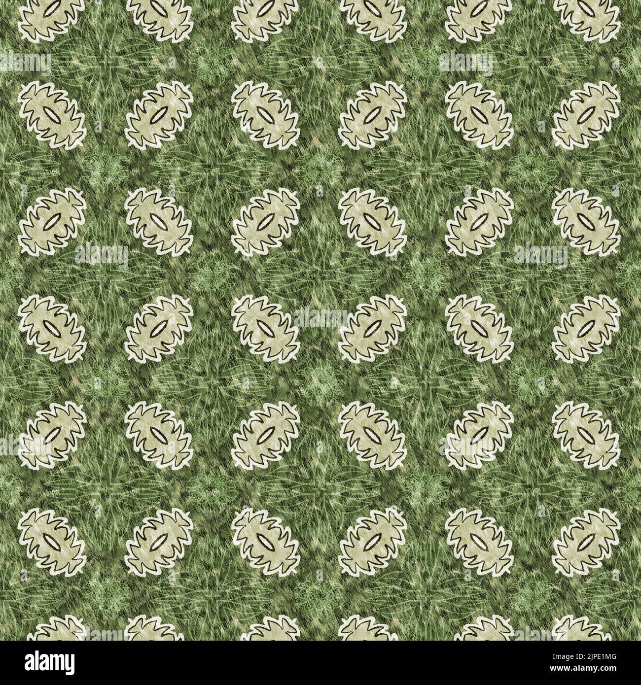 Mosaic geometric green leopard print texture pattern. Trendy ...