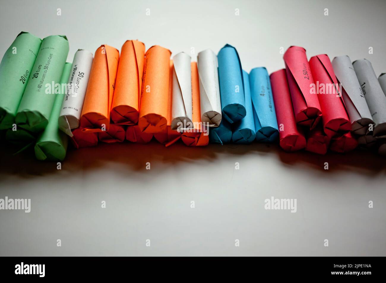 coins, money roll, coin, money rolls Stock Photo - Alamy