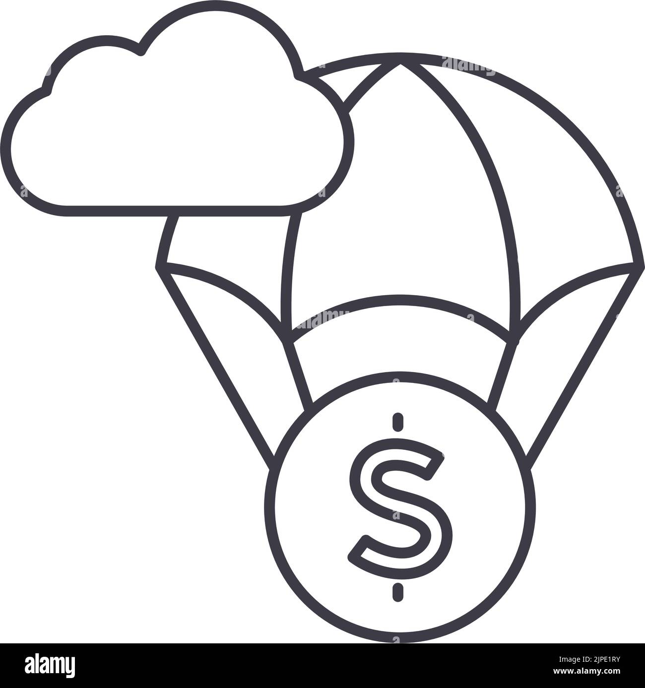 insurance line icon, outline symbol, vector illustration, concept sign ...