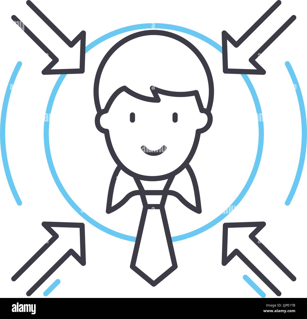 Black line magnifying glass icon hi-res stock photography and images ...