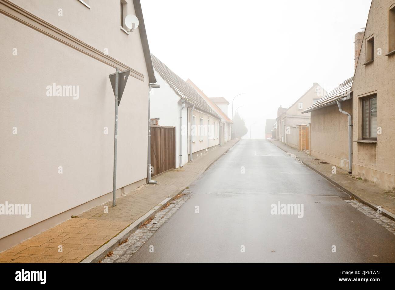 human deserted, street, haze, deserteds, road, roads, streets, dunsts ...