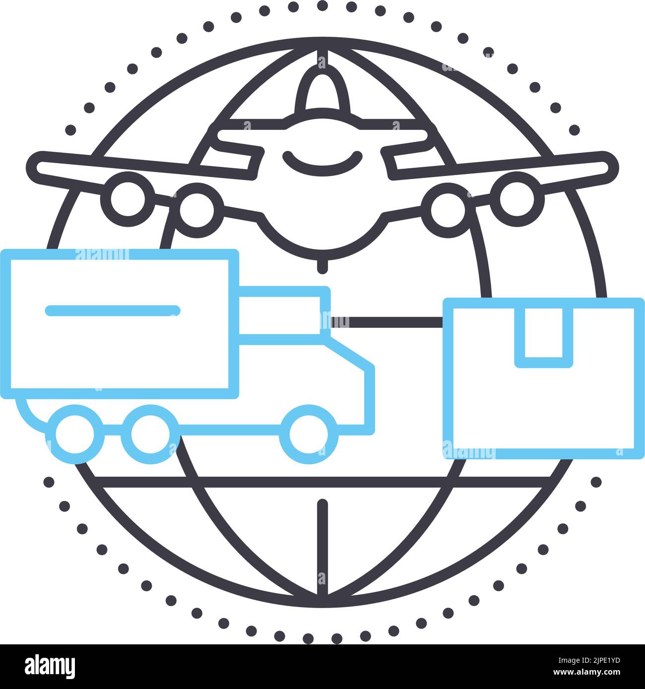 World map plane line Stock Vector Images - Alamy