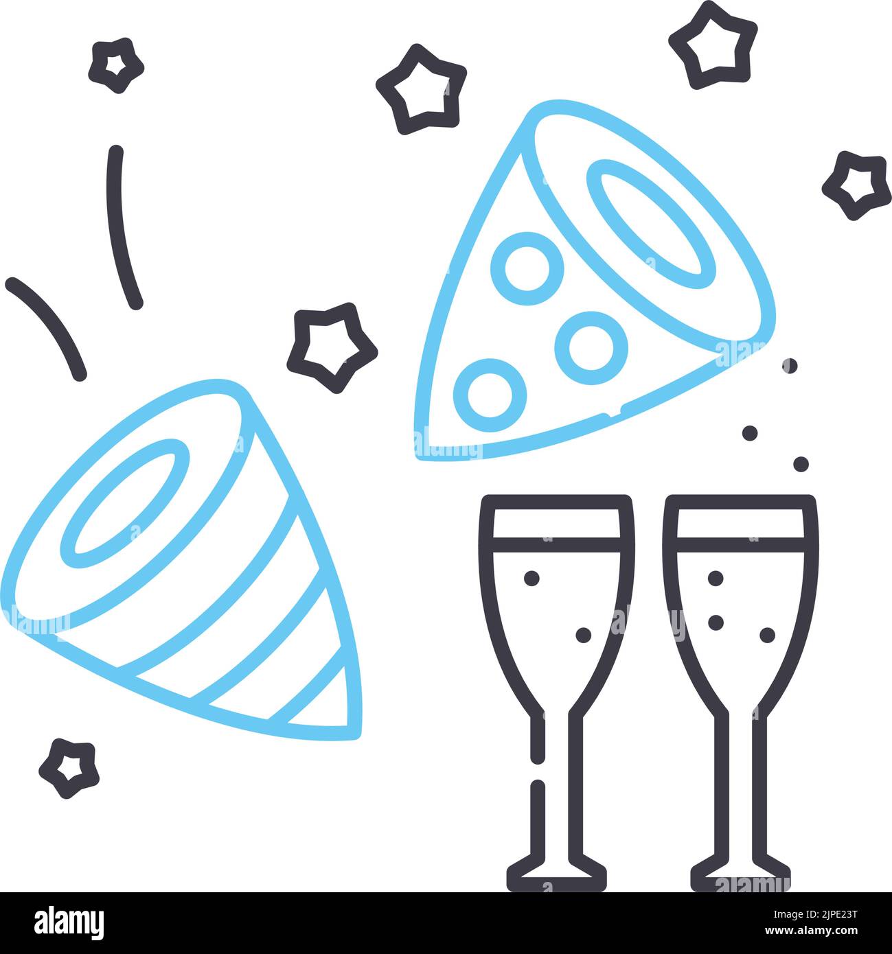 party line icon, outline symbol, vector illustration, concept sign ...