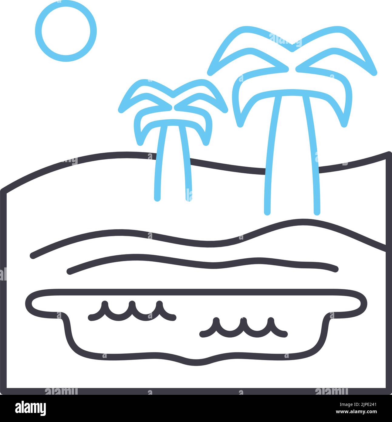 Saudi desert oasis Stock Vector Images - Alamy