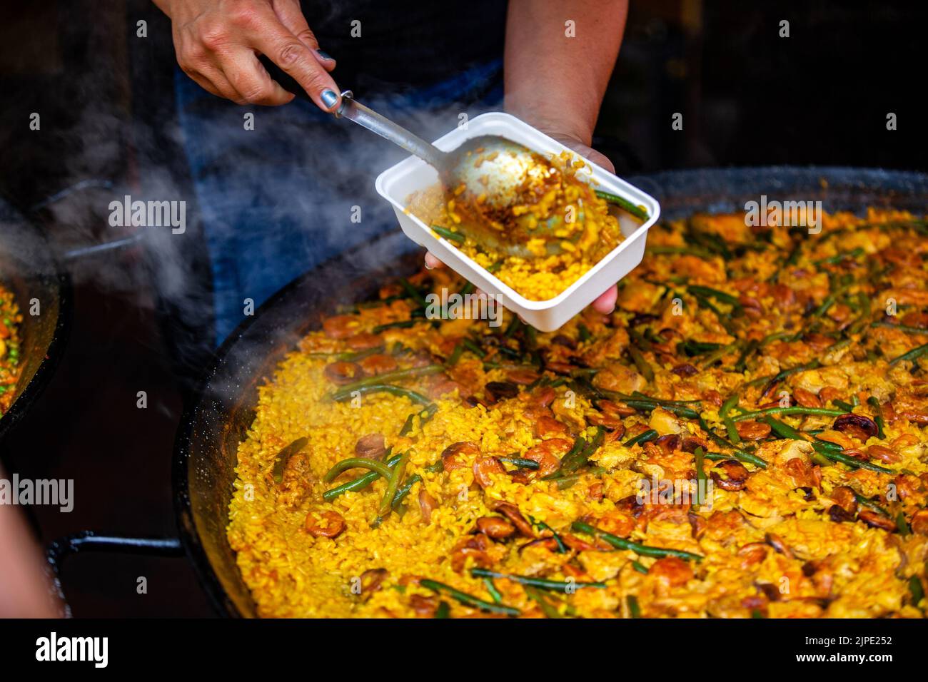 Paella rice and beans closeup hi-res stock photography and images - Alamy