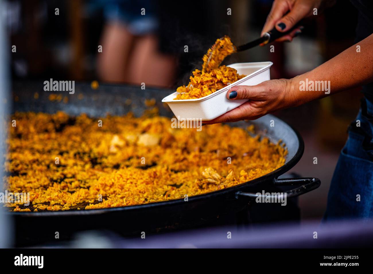 Paella rice and beans closeup hi-res stock photography and images - Alamy