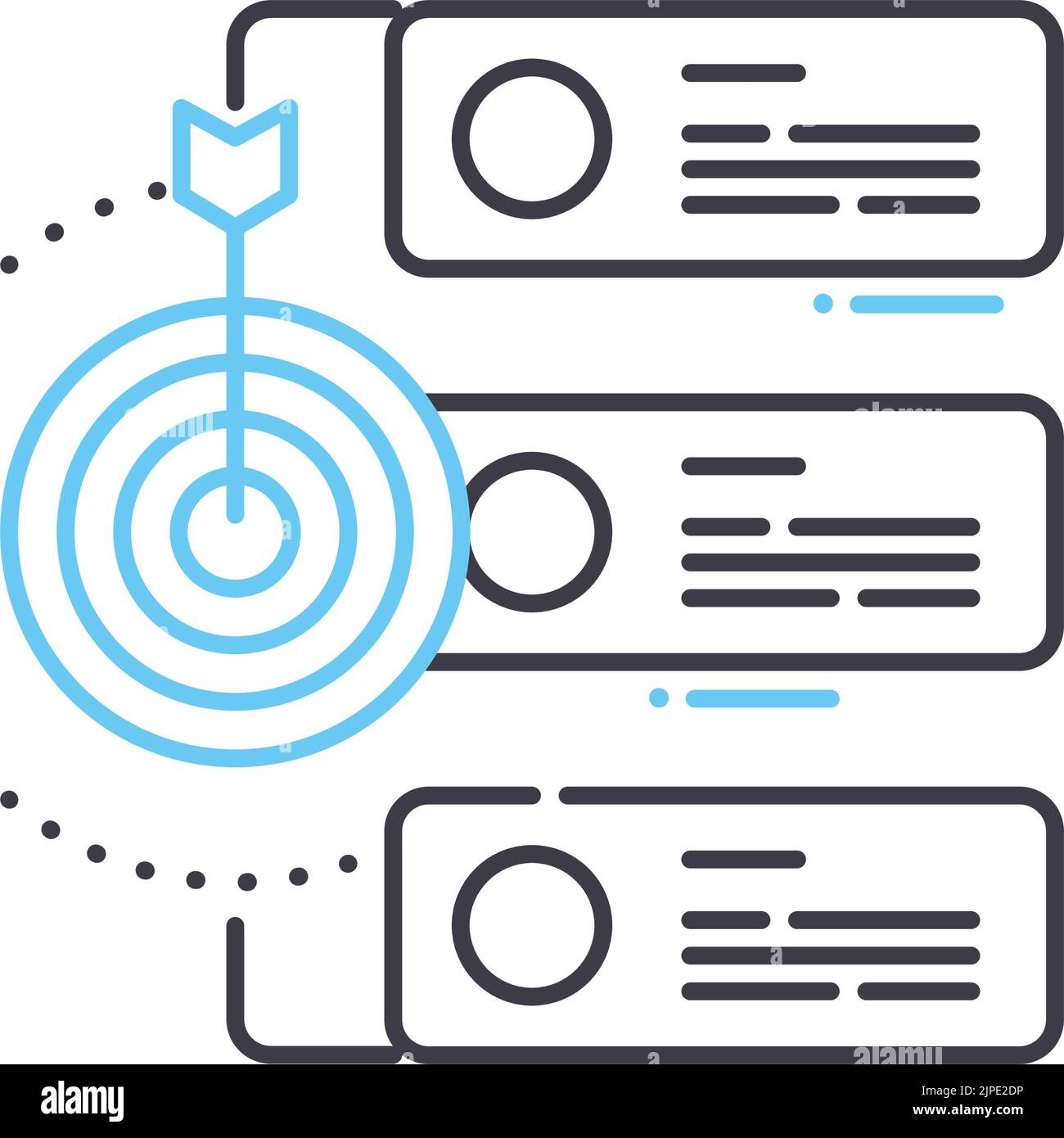 research report line icon, outline symbol, vector illustration, concept ...