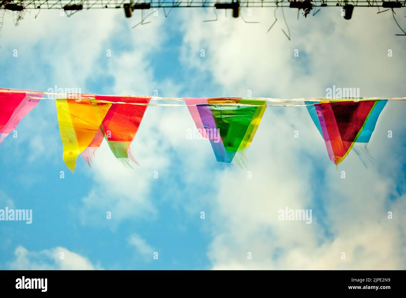 Colored pennants hi-res stock photography and images - Alamy