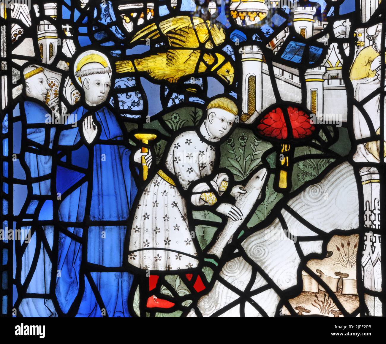 York Minster, 15th century stained glass window Stock Photo - Alamy
