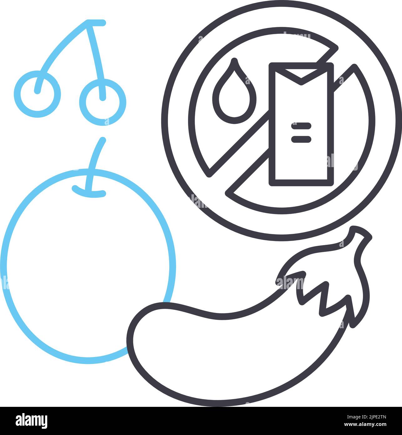 vegan line icon, outline symbol, vector illustration, concept sign ...