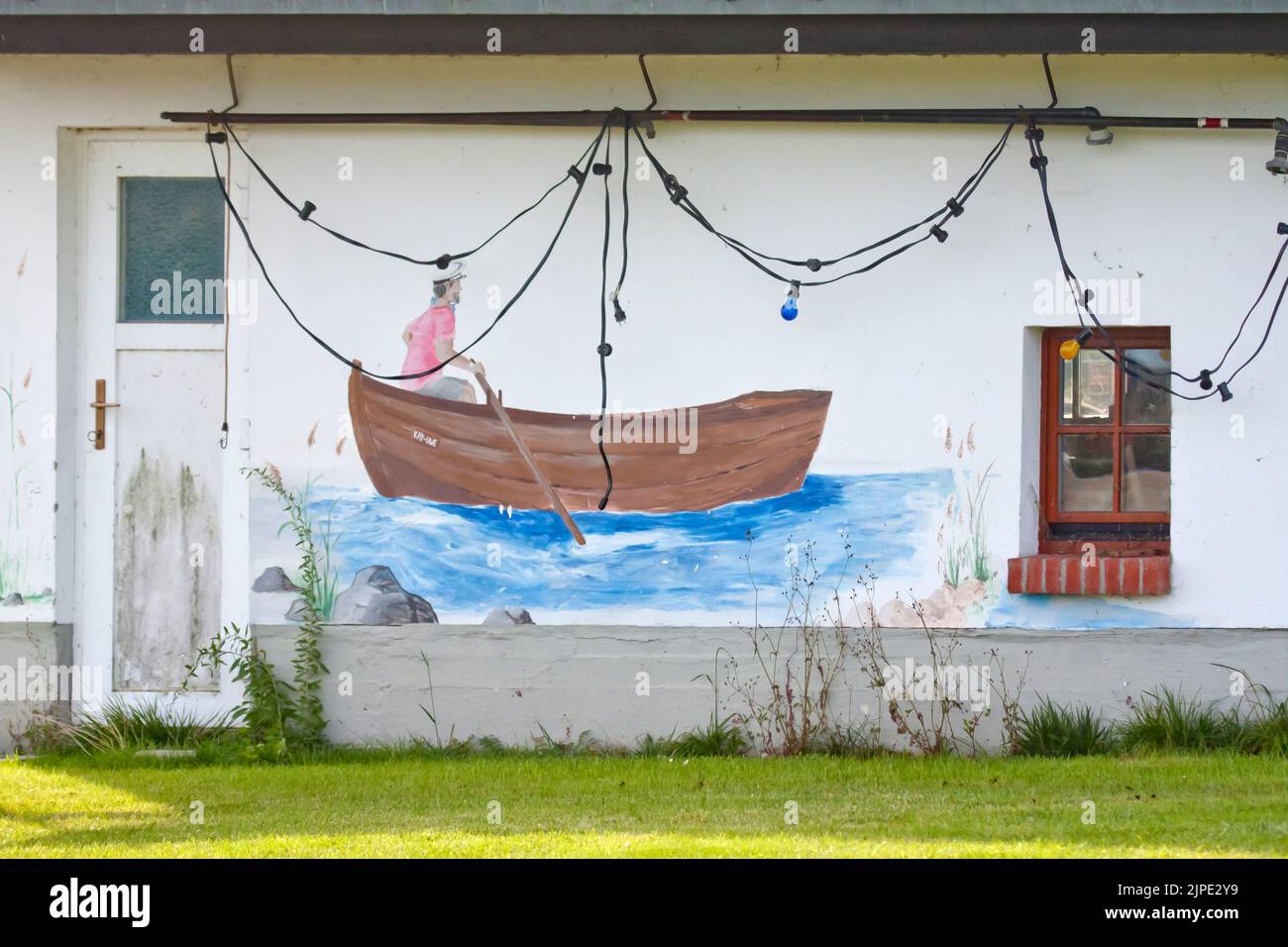 fishing boat, mural, mecklenburg vorpommern, fishing boats, murals ...